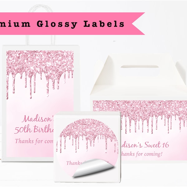 Glitter Labels - Etsy