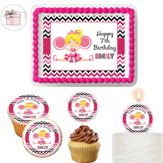 Pink Chevron Birthday Cake