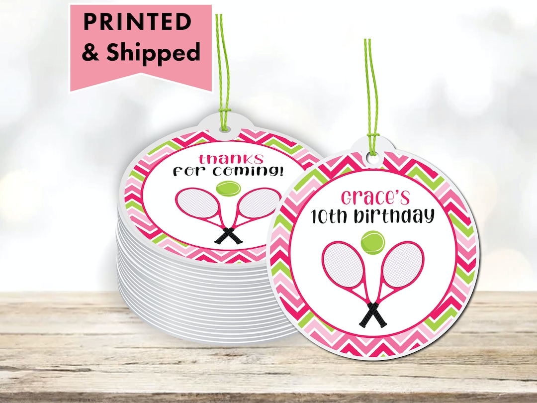 Tennis Sports Preppy Tennis Star Tennis Themed Party - PRINTED GIFT ...