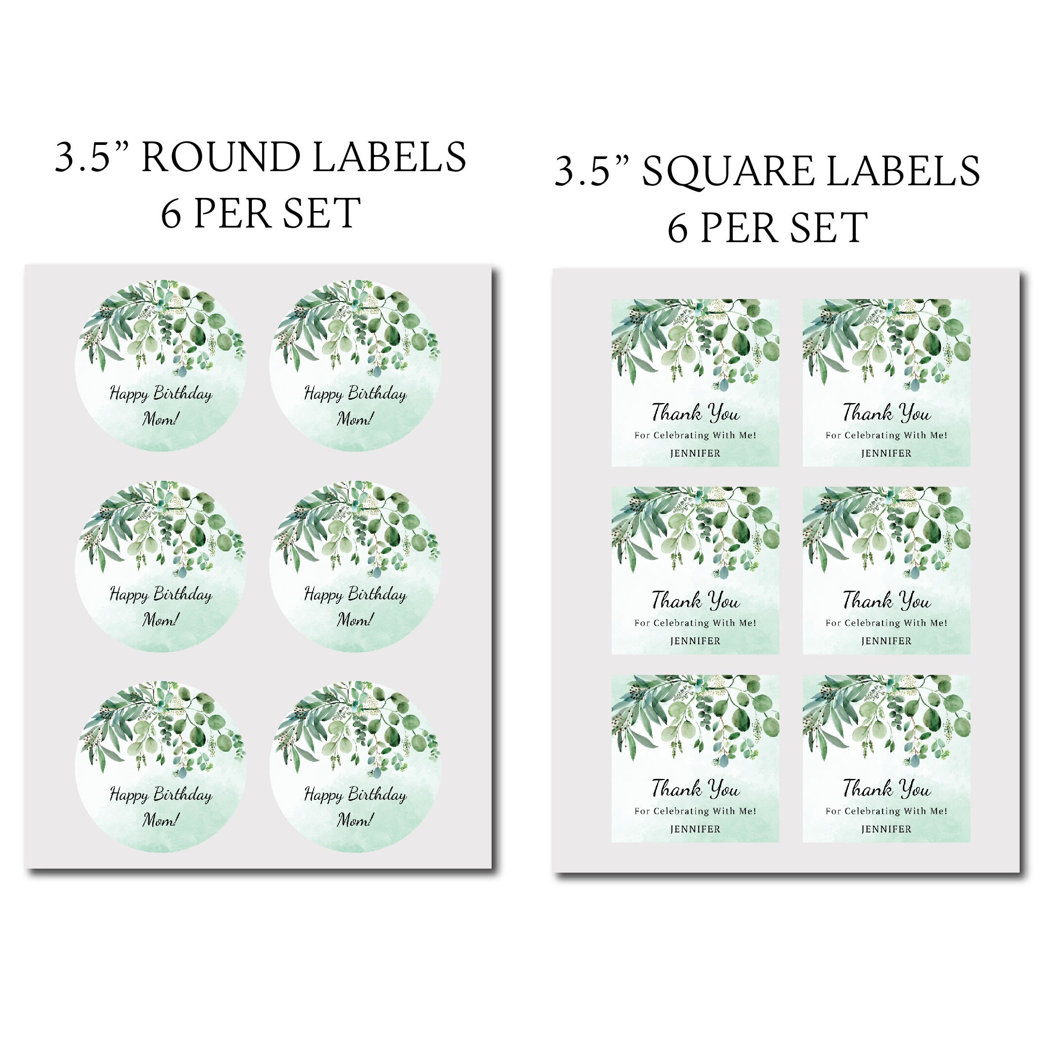 Eucalyptus Greenery Succulent Simple Elegant Watercolor | Etsy