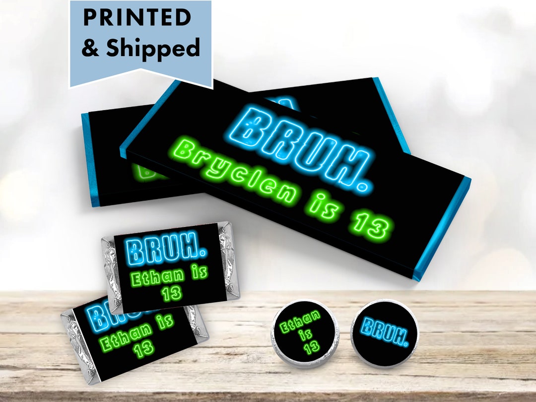 Bruh It's My Birthday Teen Let's Glow Crazy Neon Glowing Popular Theme ...