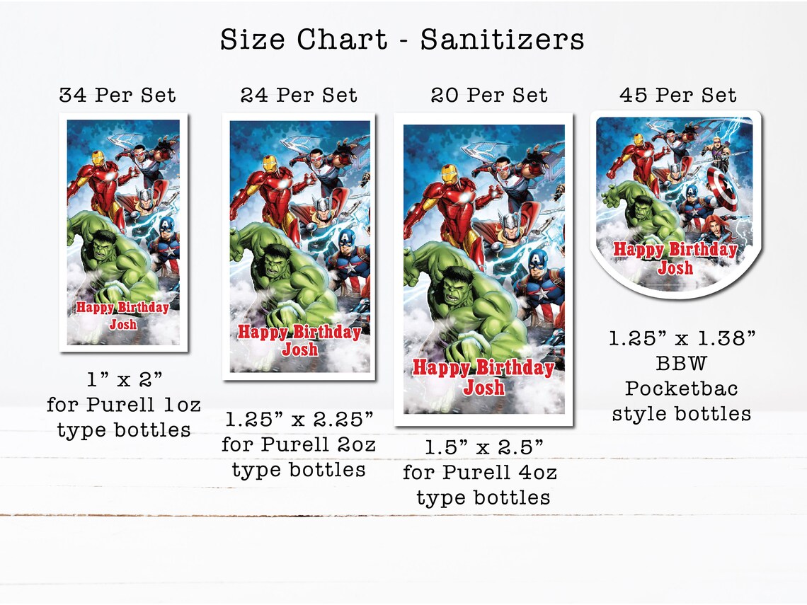 Avengers PRINTED GLOSSY LABELS for Lip Balm Tubes or - Etsy