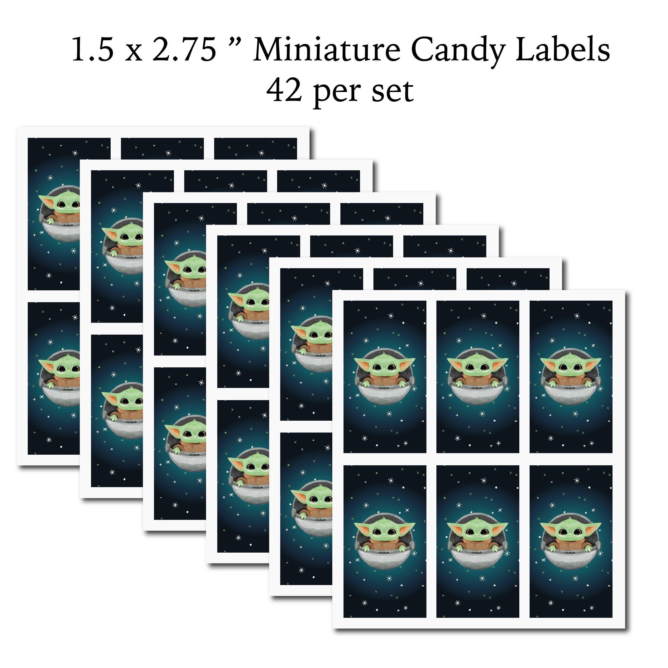 Baby Alien The Child Baby Yoda Inspired PRINTED CANDY BAR | Etsy