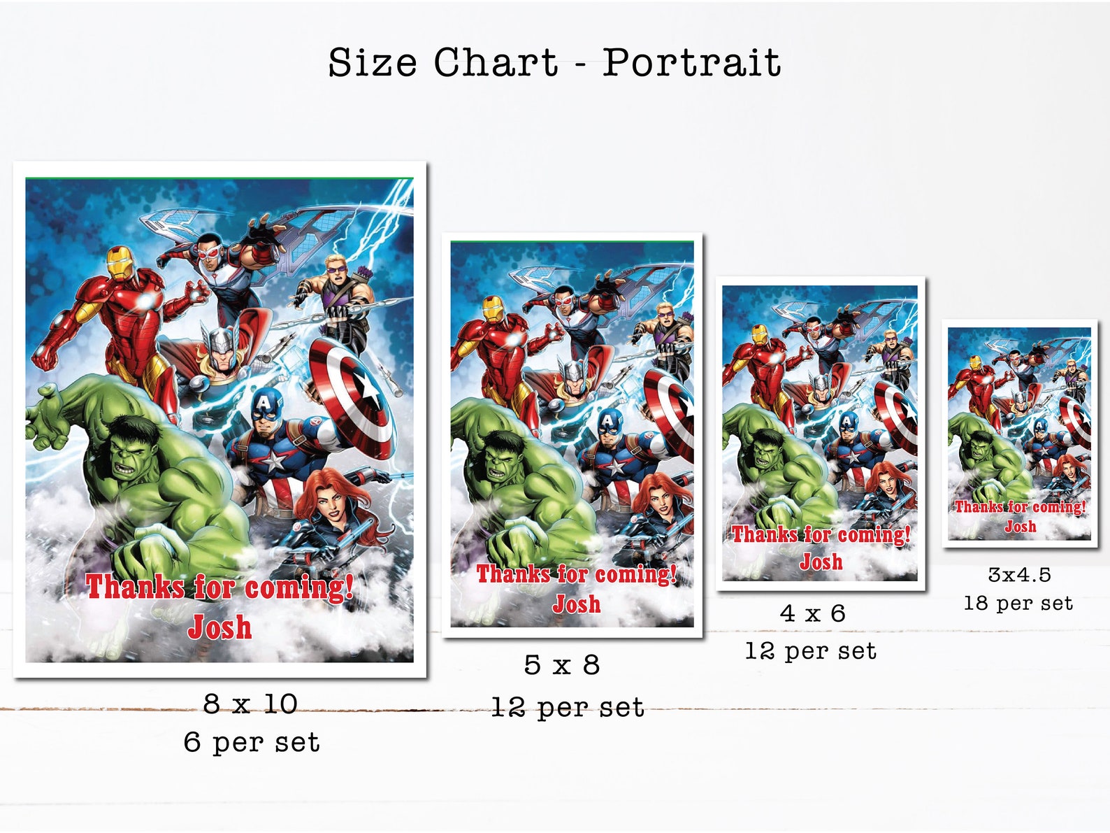 Avengers - PRINTED GLOSSY LABELS - for Party Favor Bags, Gable Boxes ...