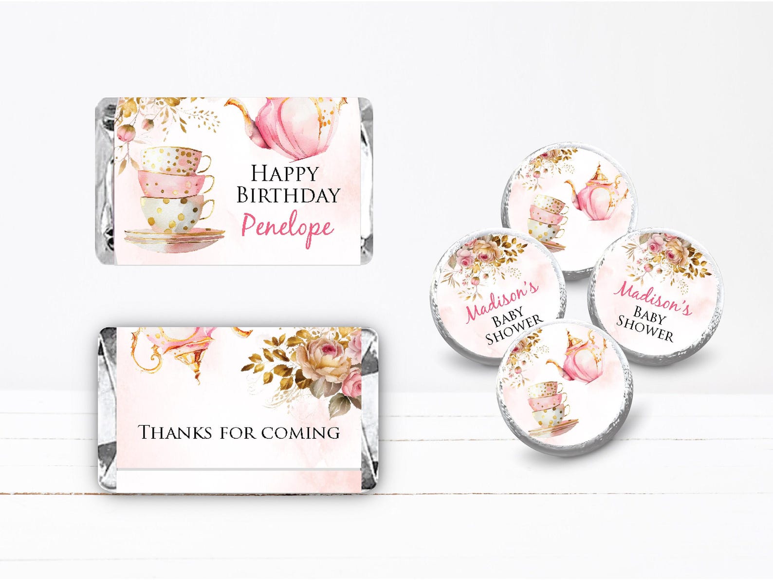 Blush Floral Tea Party Breakfast Brunch A Baby is Brewing Tea for Two ...
