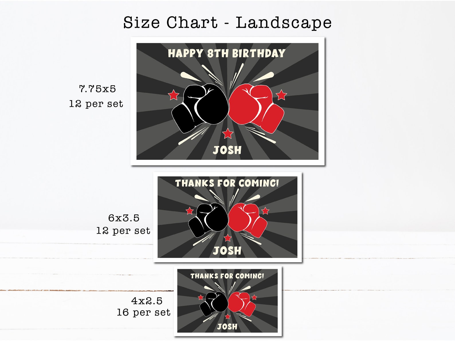 Boxing Themed Boxing Gloves PRINTED GLOSSY LABELS for - Etsy