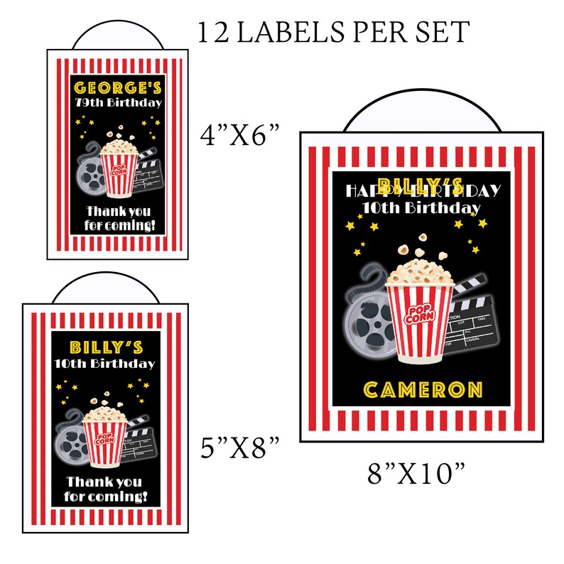 Movie Theatre Cinema Film Popcorn Movie Night PRINTED - Etsy