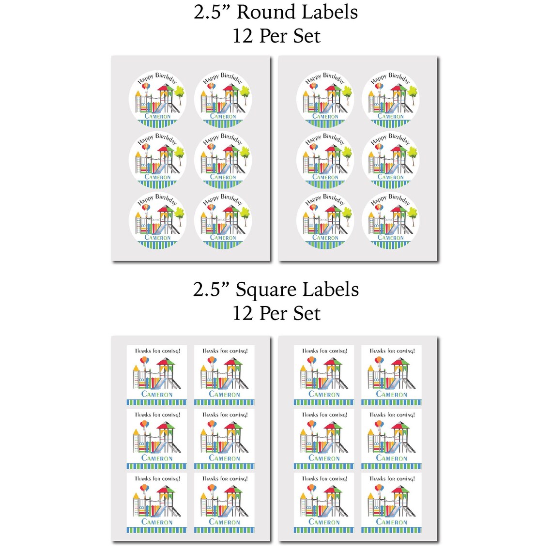 Playground Party at the Park Slide Swing PRINTED GLOSSY - Etsy