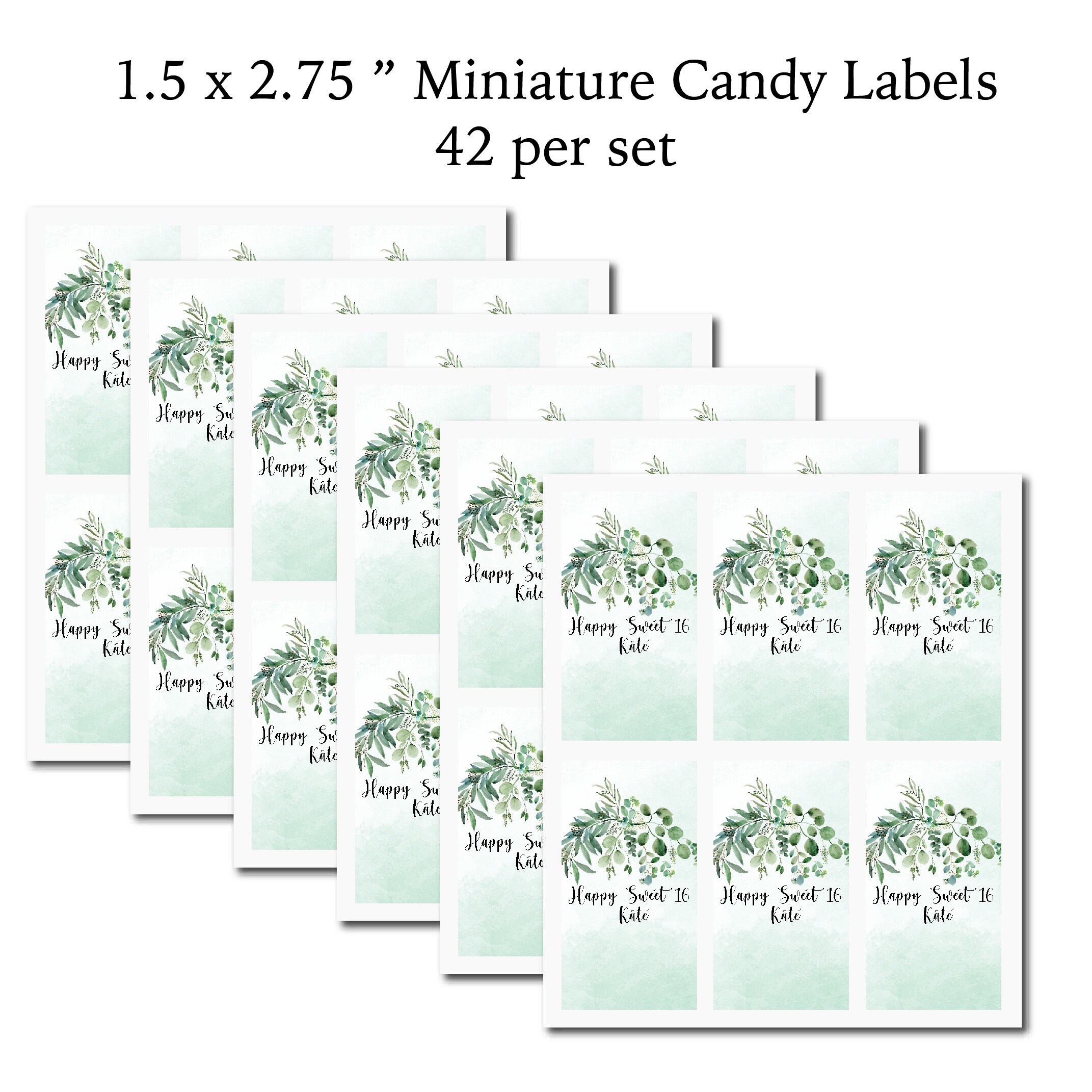 Eucalyptus Greenery Succulent Simple Elegant Watercolor | Etsy