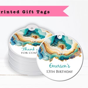 Beach Sea Agate Gold Geode Elegant Aqua Ocean Blue Watercolor PRINTED ...