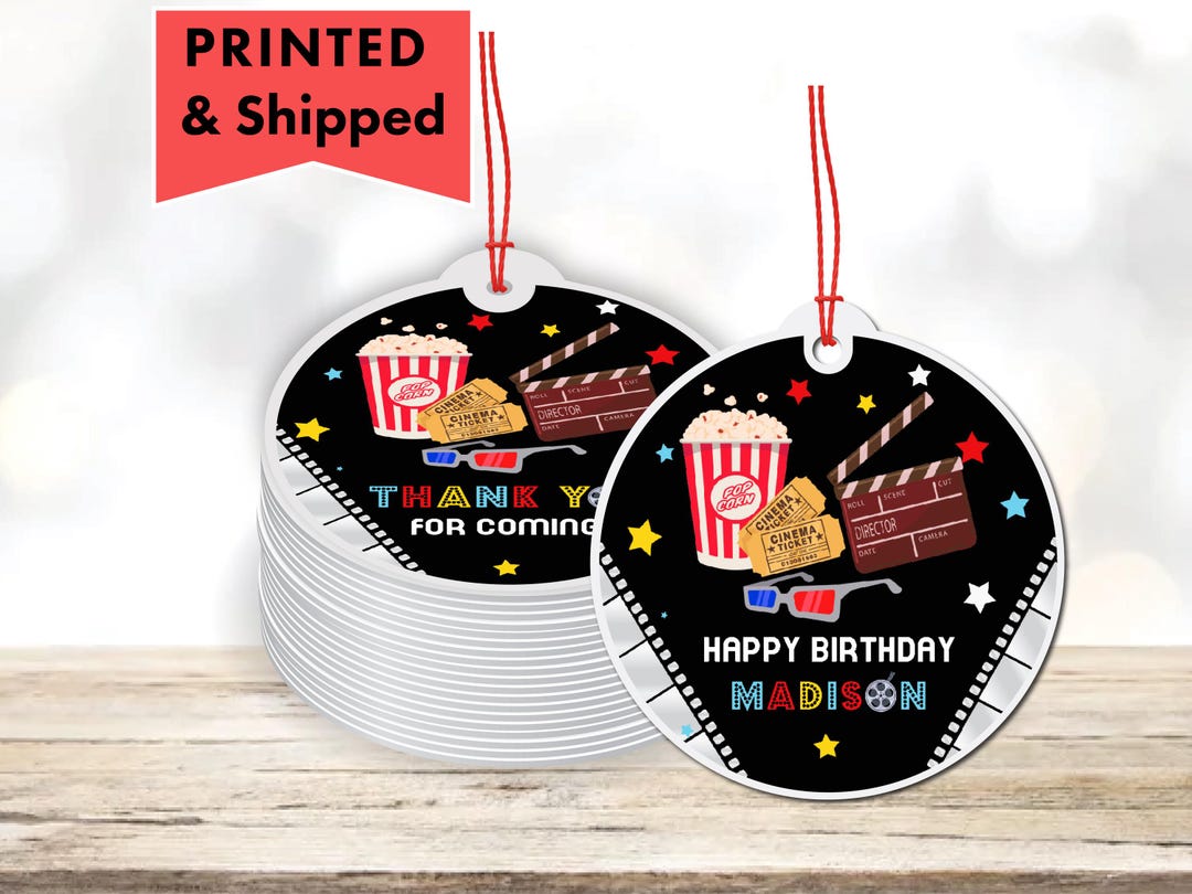 Movie Cinema Film Popcorn Box Movie Night Hollywood Stars Theatre Gift ...