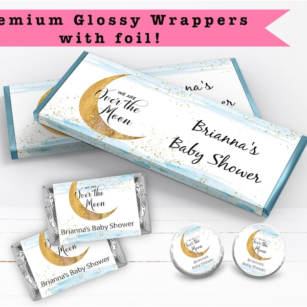 Baby Shower Stickers Moon - Etsy