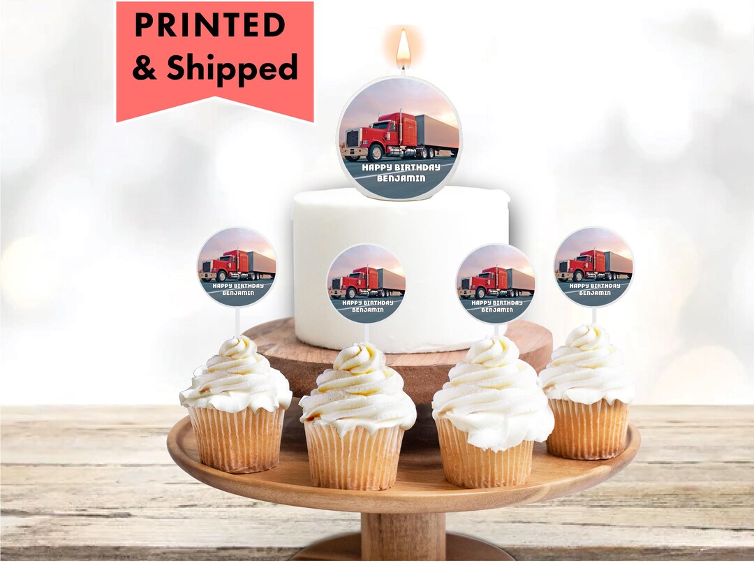 Red Tractor Trailer Semi Truck Big Rig on Road Highway Cool Cake ...