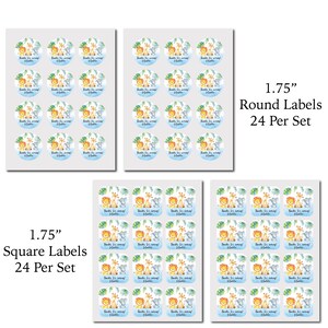 Sweet Safari Jungle Animals - PRINTED GLOSSY LABELS - for Party Favor ...