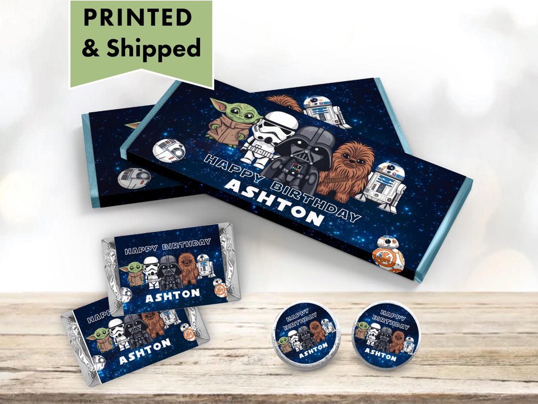 Star War Birthday Inspired by Star Wars Characters Hershey Chocolate ...