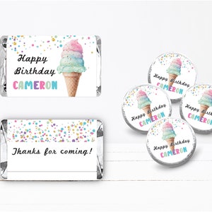 Summer Ice Cream Glitter Sprinkles Modern Sweet Celebrations Watercolor ...