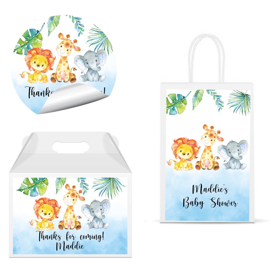 Sweet Safari Jungle Animals - PRINTED GLOSSY LABELS - for Party Favor ...