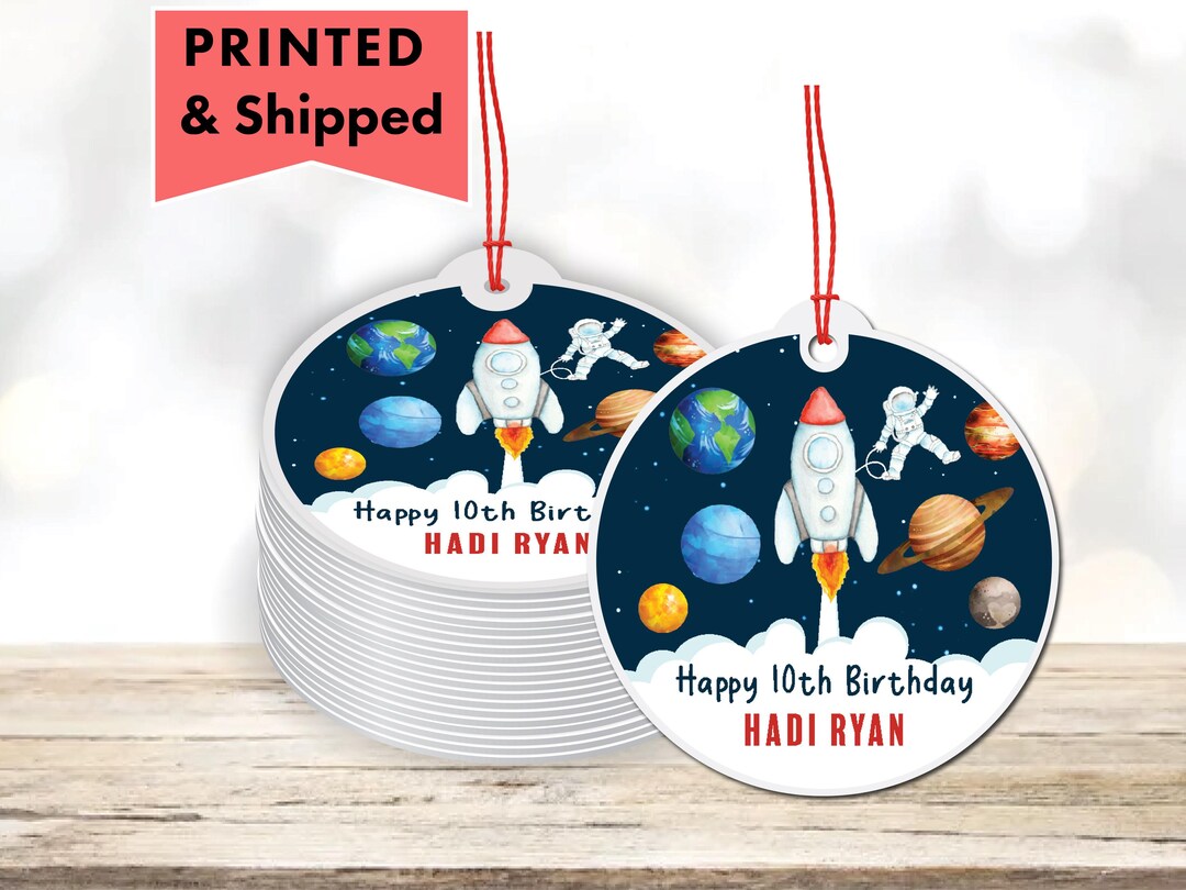 Outer Space Birthday Planets Rocket Ship Astronaut Galaxy Blast off ...