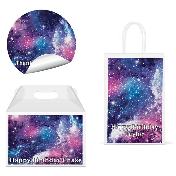 Galaxy Stars Out of This World Space PRINTED GLOSSY LABELS | Etsy