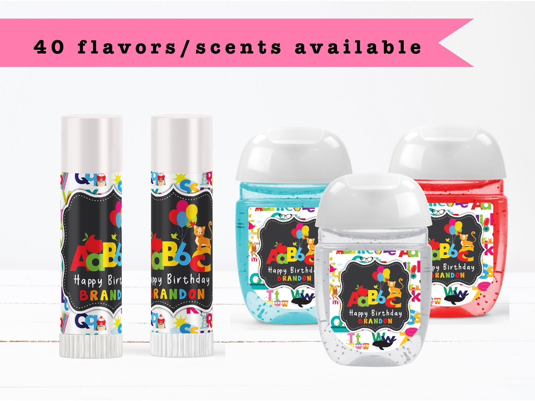 Abc 123 Fun Colorful Alphabet Letters Chalkboard Bright Lip Balms Chap ...
