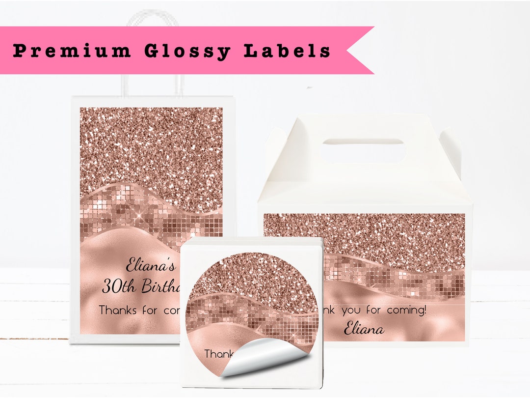 Luxury Rose Gold Glitter Confetti Faux Sparkles Glamorous PRINTED ...