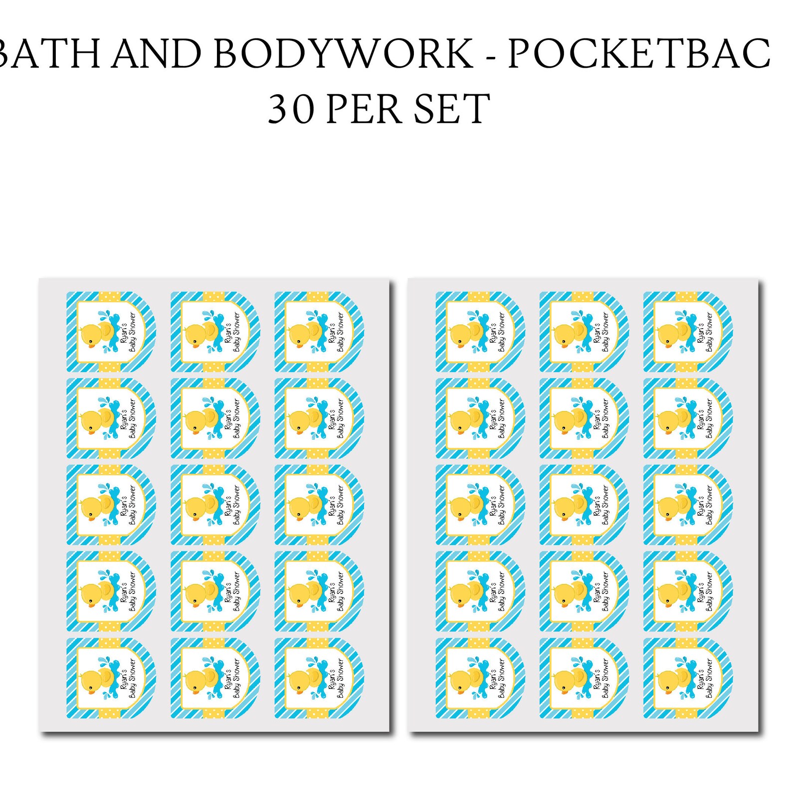 Cute Little Rubber Duck Duckling PRINTED GLOSSY LABELS for - Etsy