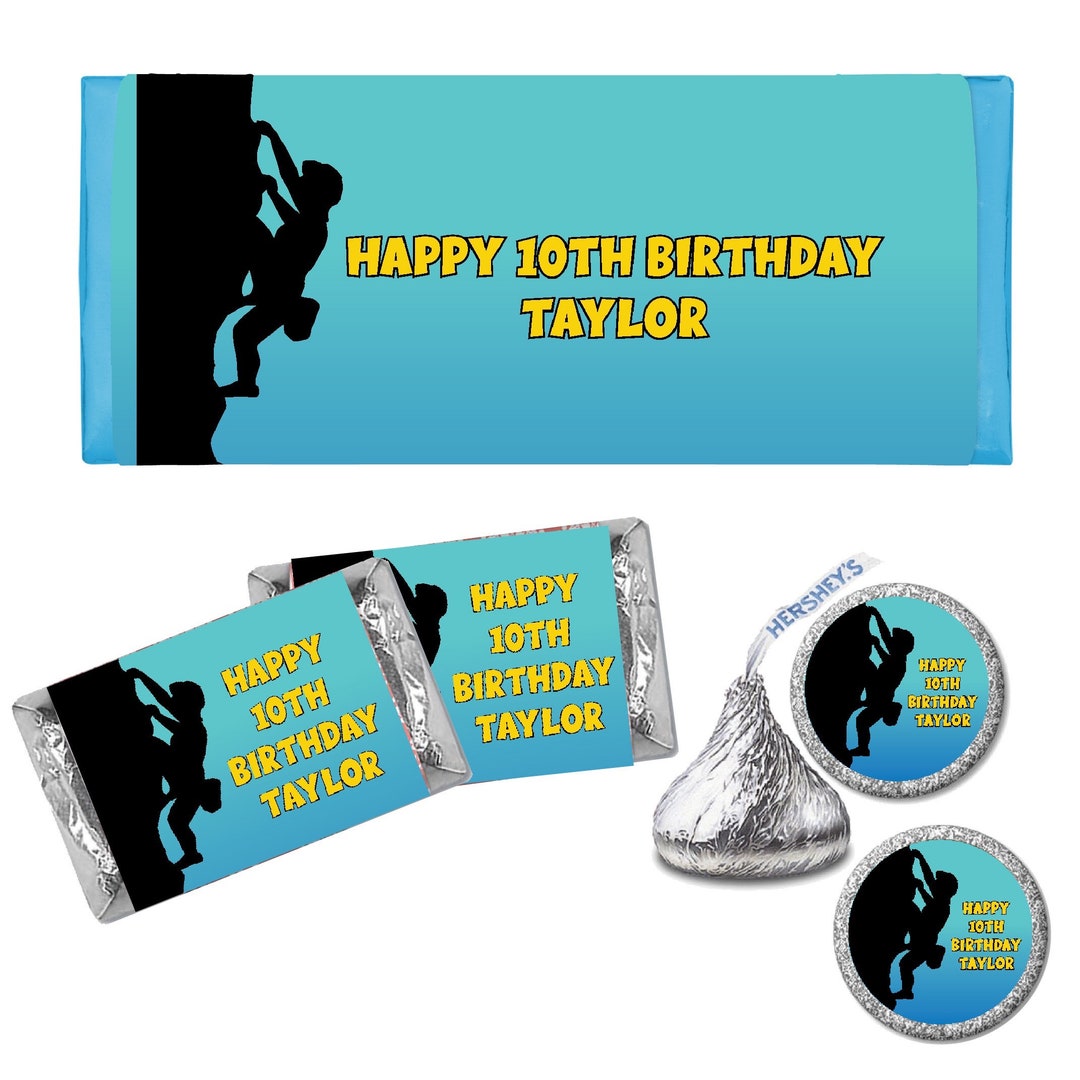 Rock Climbing Wall Climbing Let's Climb Adventure PRINTED Candy Bar ...