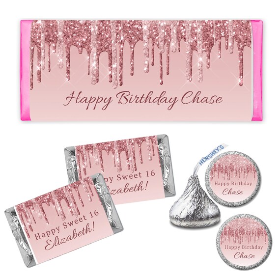 Ice Cream Pink Rose Gold Dripping Glitter Metallic Sparkle - Etsy