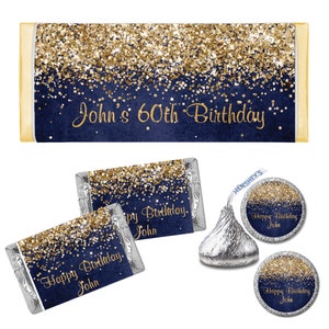 Navy Blue Gold Glitters Fancy Elegant Metallic Sparkle Luxury - Etsy