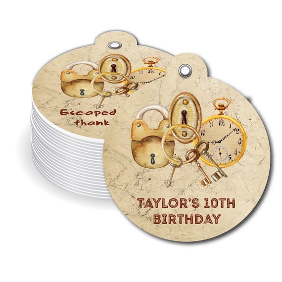 Escape Room Mystery Solving Challenge PRINTED GIFT TAGS | Etsy