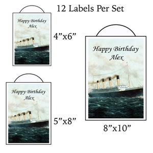 Titanic Ship PRINTED GLOSSY LABELS for Party Favor Bags - Etsy