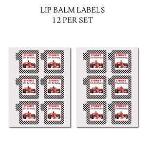 Red Race Car Checkered Flag Two Fast Racing PRINTED GLOSSY - Etsy