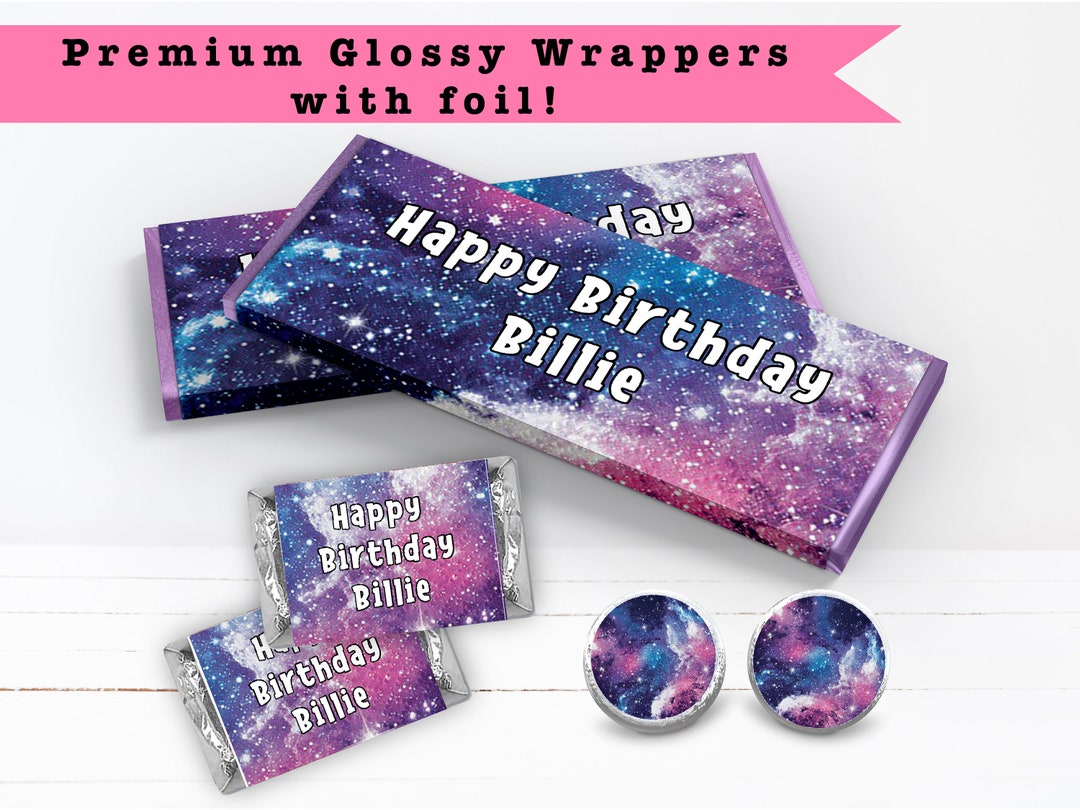 Galaxy Stars Out of This World Space PRINTED CANDY WRAPPERS Chocolate ...