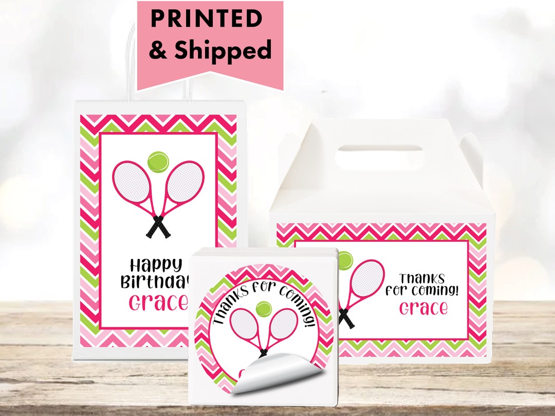 Tennis Sports Preppy Tennis Star Tennis Themed Party - PRINTED GLOSSY ...