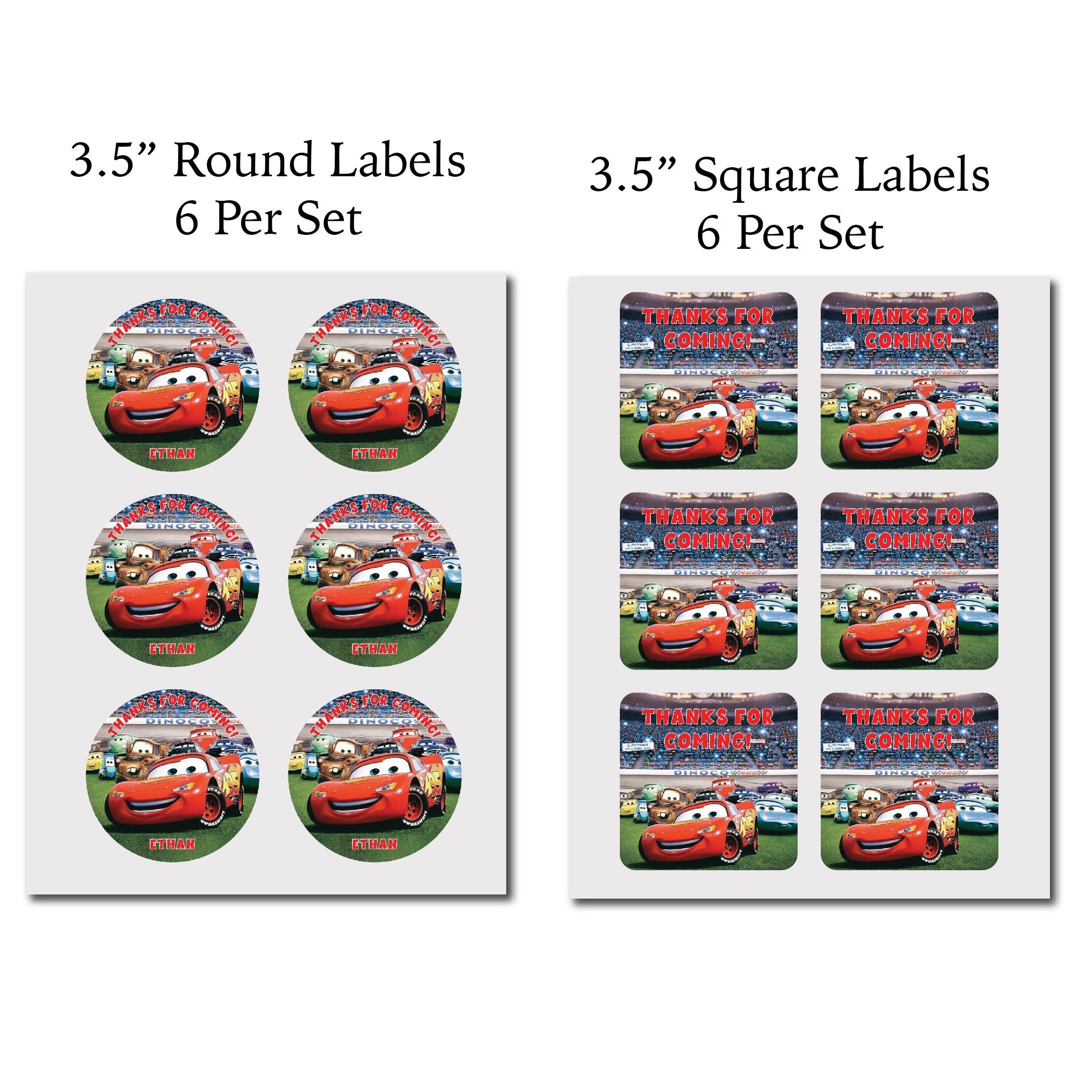 Cars Lightning Mcqueen PRINTED GLOSSY LABELS for Party - Etsy