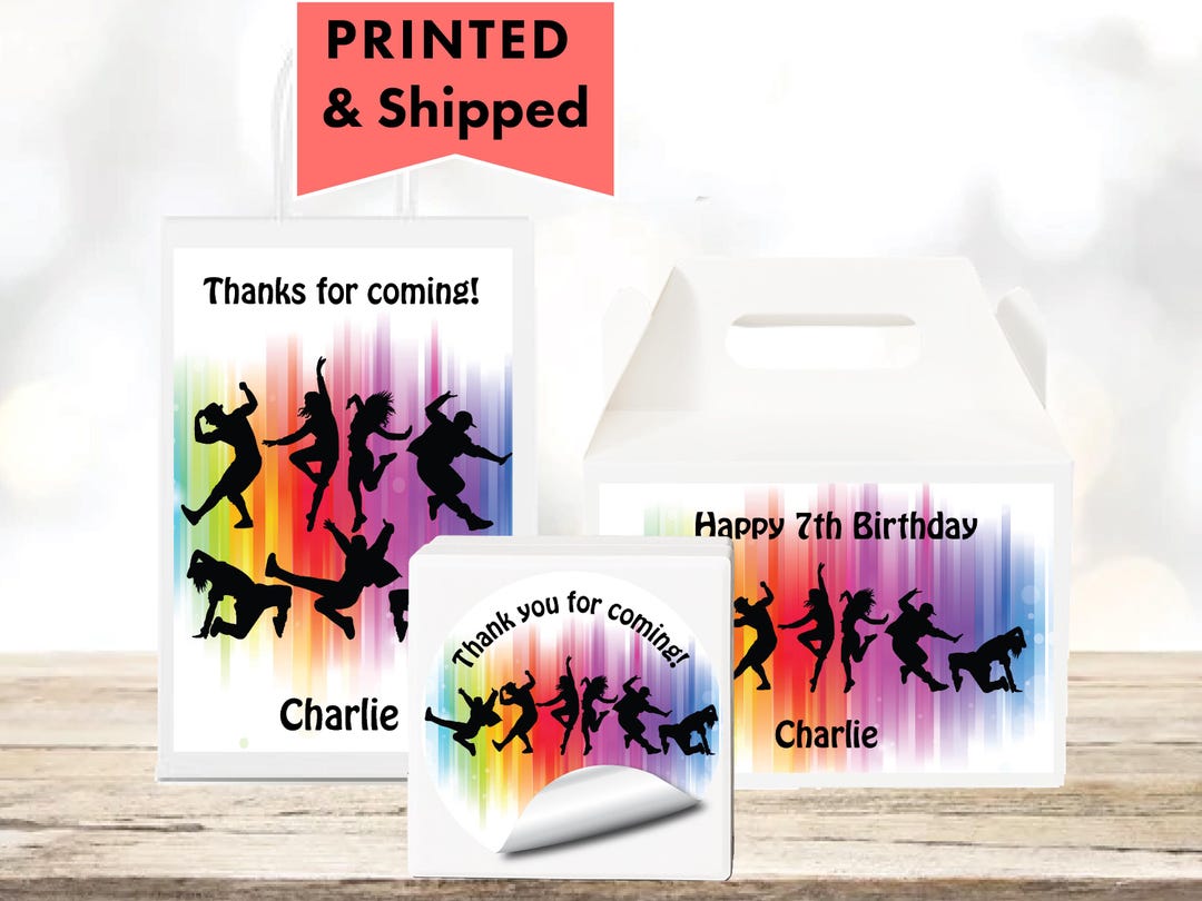 Dance Dancing Party Theme Just Dance Bright Colorful PRINTED GLOSSY ...