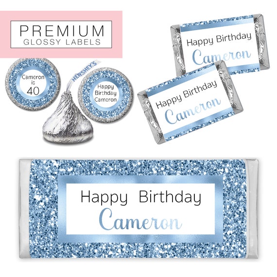 Light Baby Blue Metallic Sparkle Glitter Luxury Any Age or | Etsy