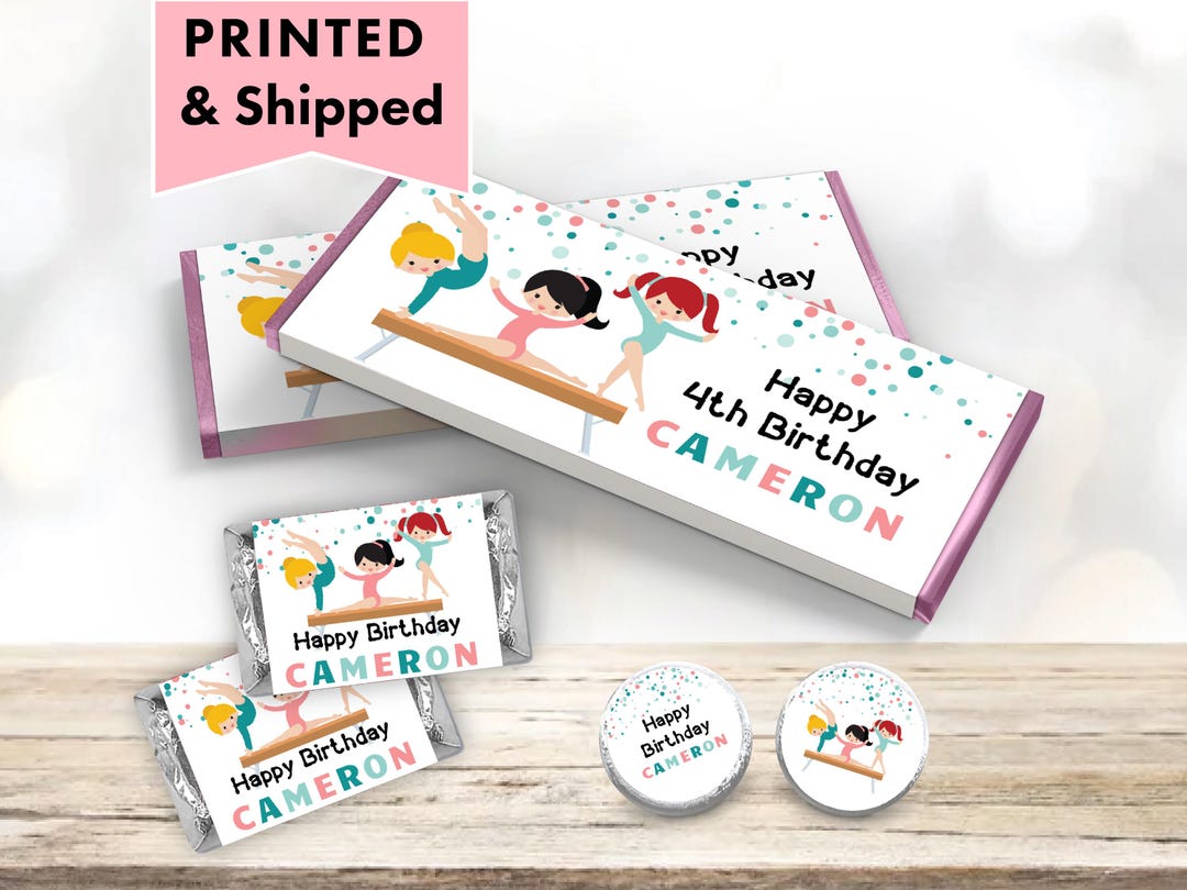 Girls Gymnastics Gym Gymnast Party Bright Colorful Confetti Cute ...