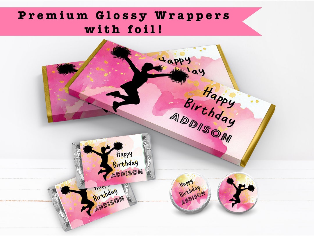Cheerleading Pink Gold Black Cheer Birthday Bright Iridescent ...