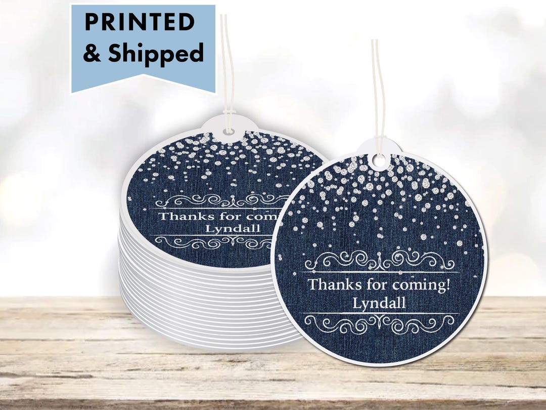 Denim Diamonds & Pearls Elegant Adult Teen Any Age or Occasion PRINTED ...