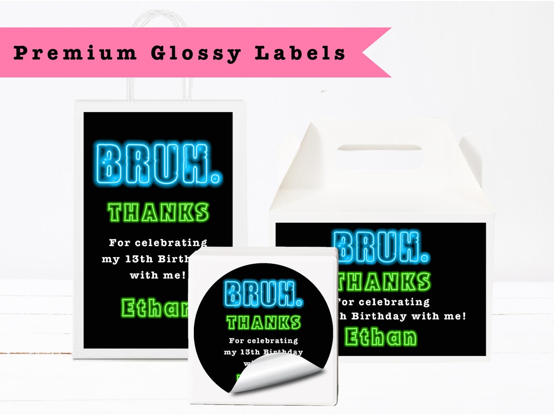 Bruh It's My Birthday Teen Let's Glow Crazy Neon Glowing Popular Theme ...