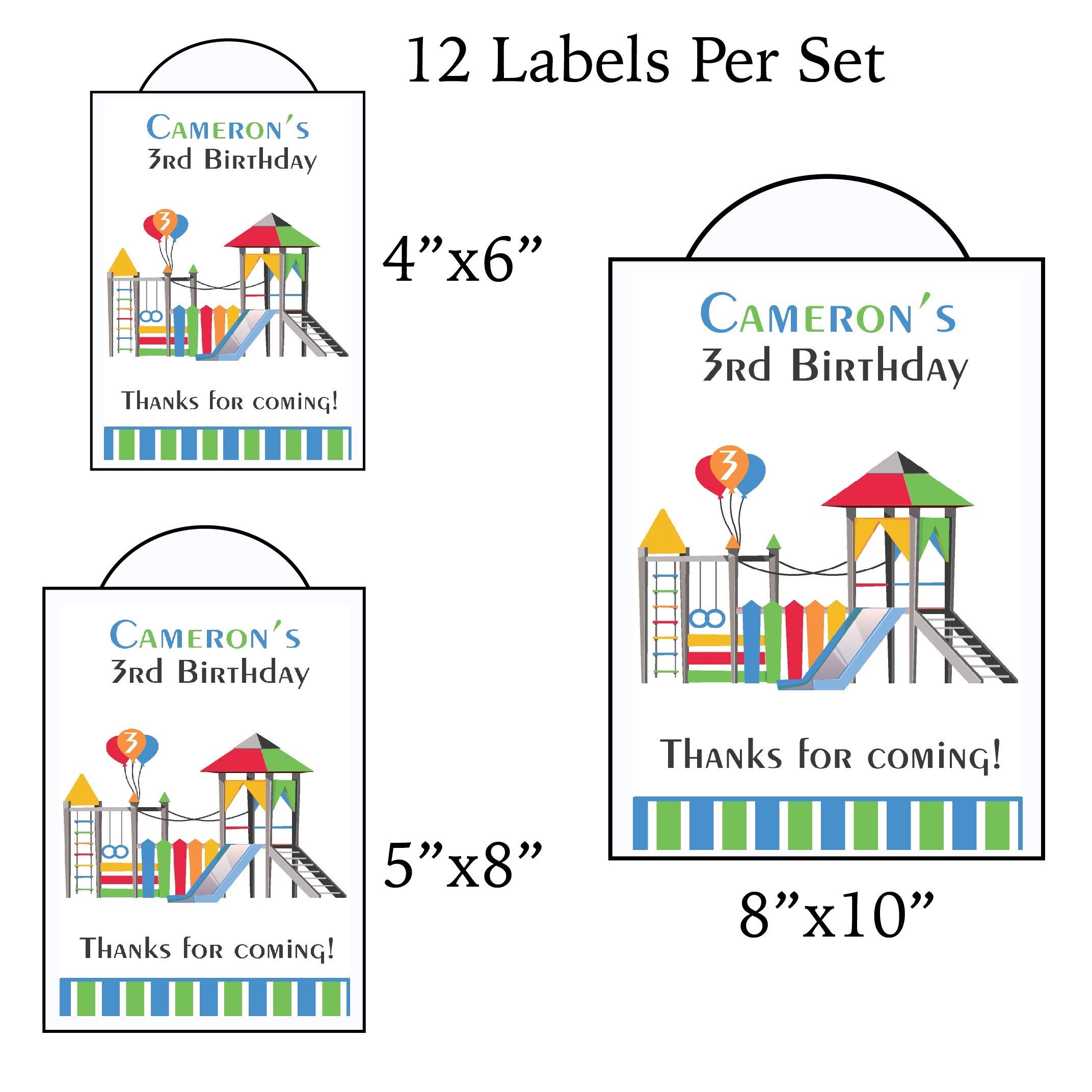 Playground Party at the Park Slide Swing PRINTED GLOSSY - Etsy