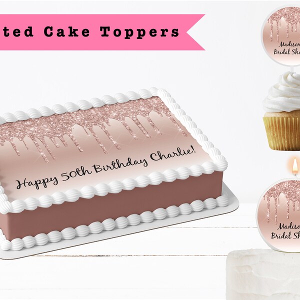 Sparkle Cake Topper Etsy