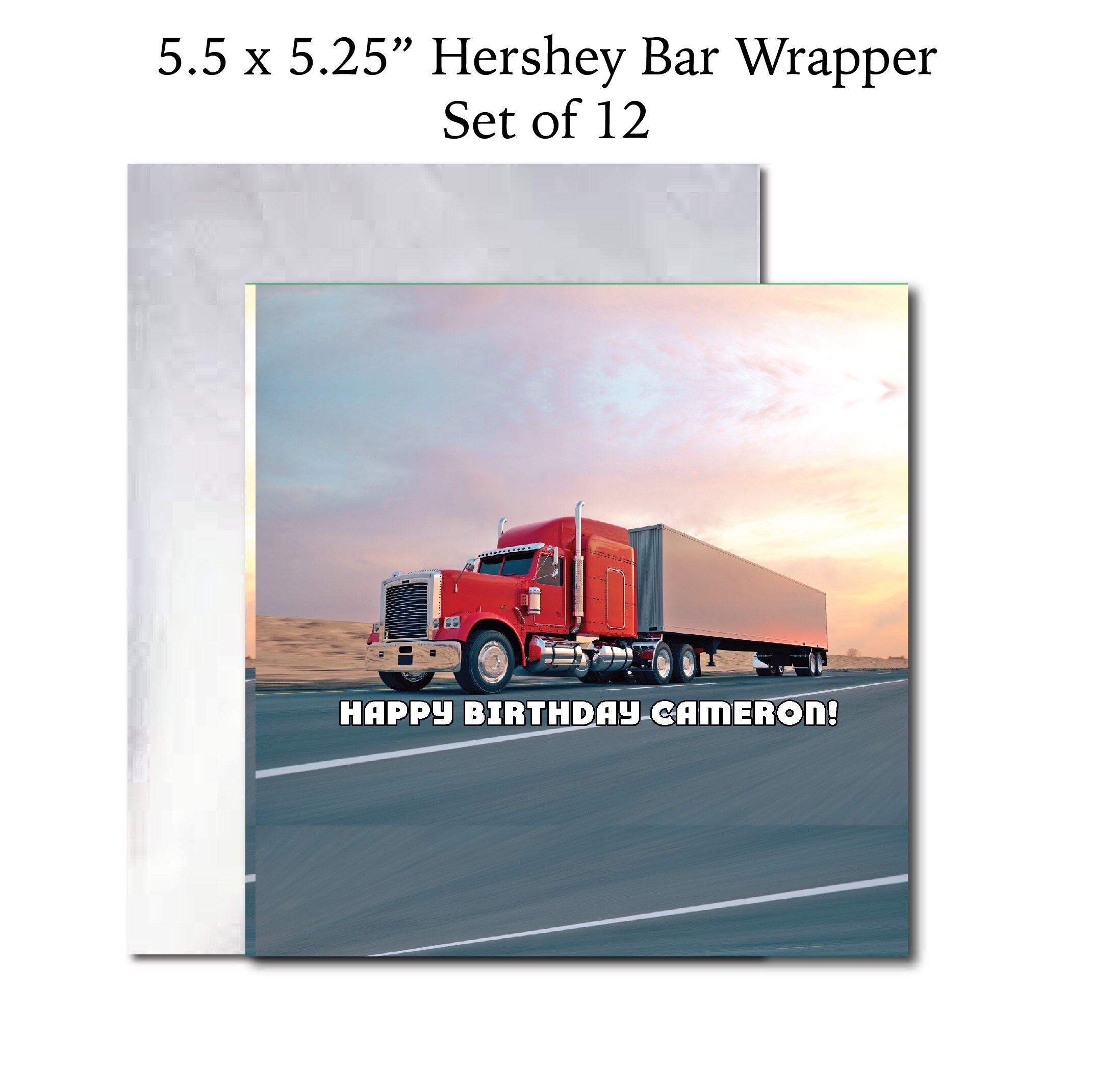 Red Tractor Trailer Semi Truck Big Rig on Road Highway Cool - Etsy