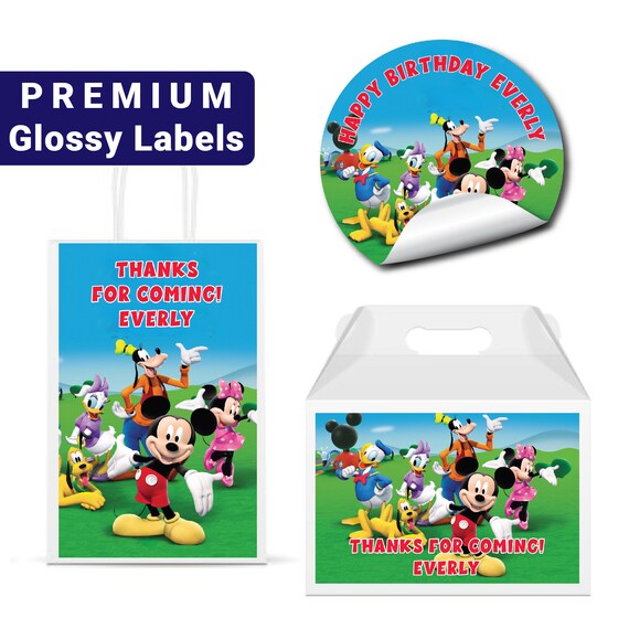 Mickey Mouse Clubhouse Inspired PRINTED GLOSSY LABELS for - Etsy