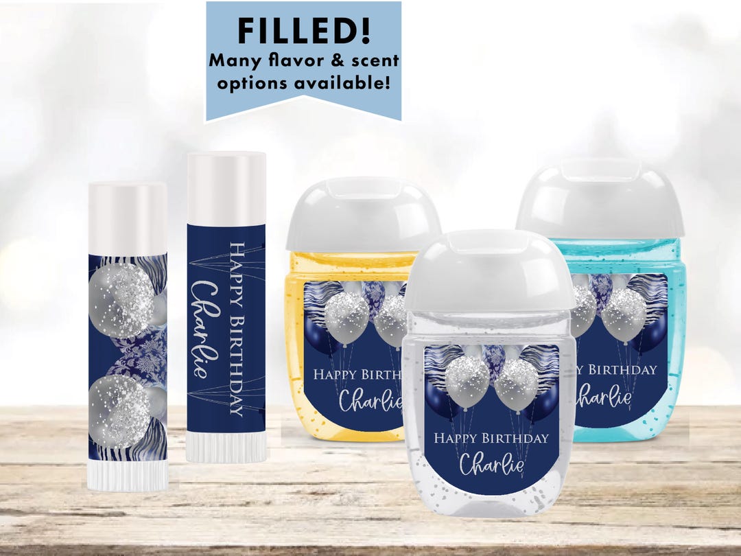 Navy Blue Silver Balloons Adult Man Guy Birthday Let's Party Fancy ...