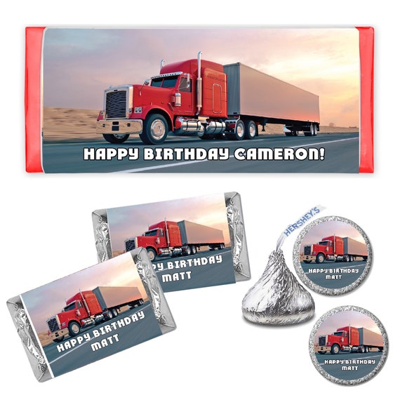 Red Tractor Trailer Semi Truck Big Rig on Road Highway Cool - Etsy