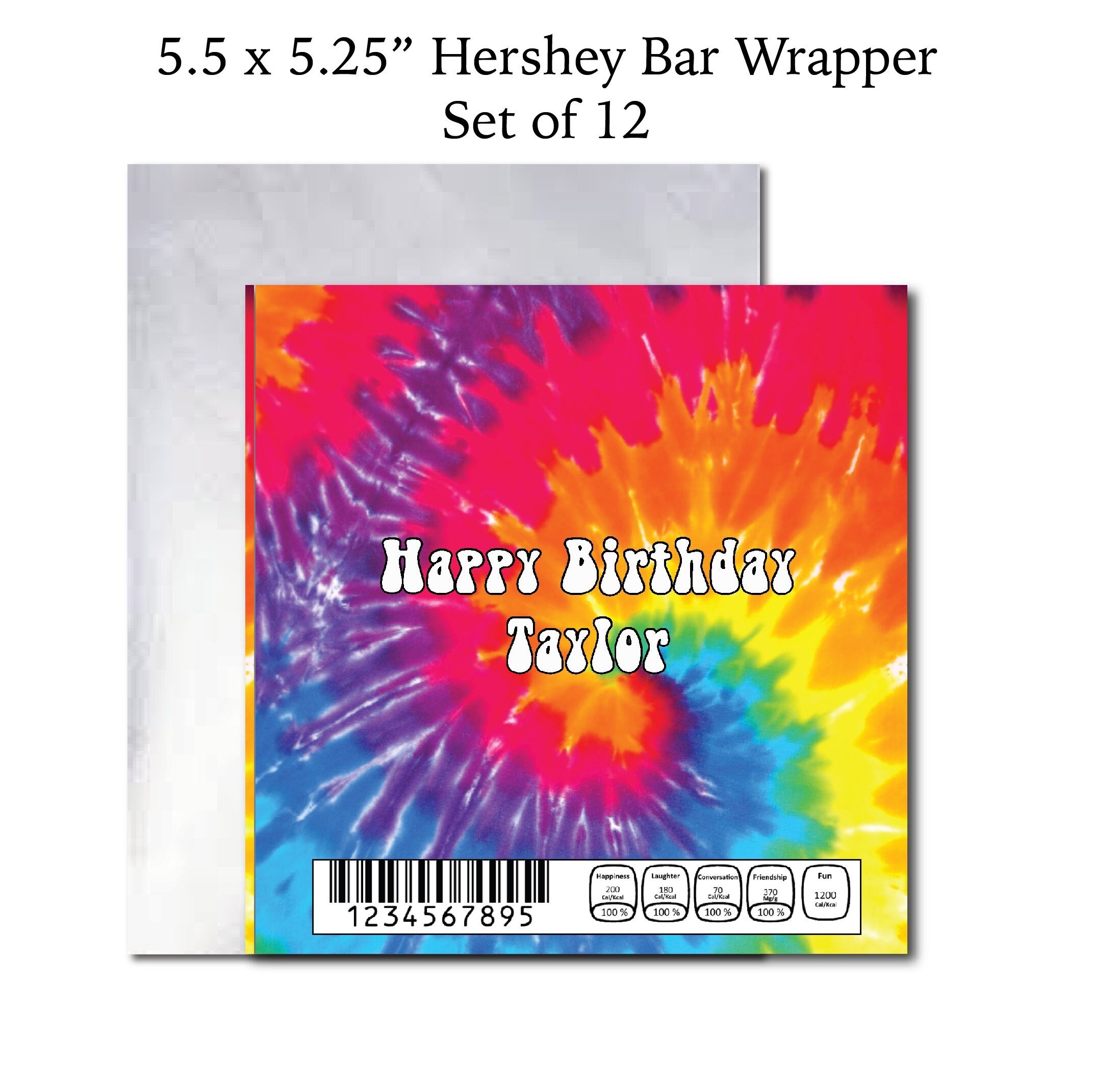 Tie Dye Bright Rainbow Groovy Hippie Peace Love Party - Etsy