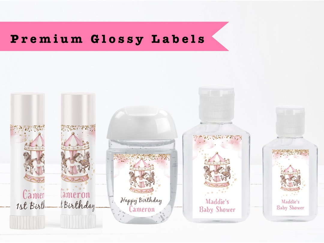 Carousel Merry-go-round Carnival Pink & Gold Girl Baby Shower Birthday ...