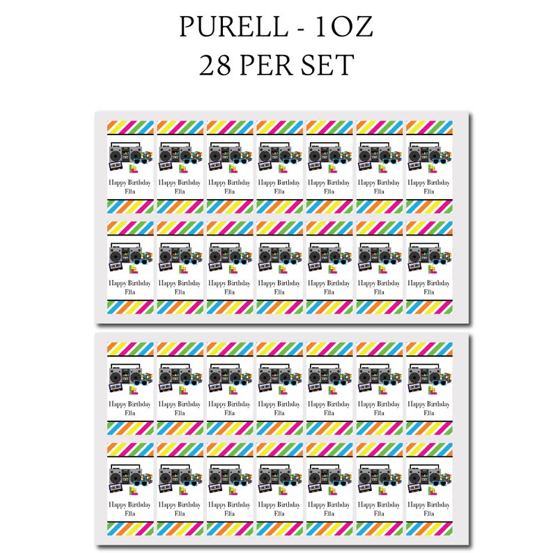 Totally 80's 1980 Eighties Retro Neon Theme PRINTED - Etsy